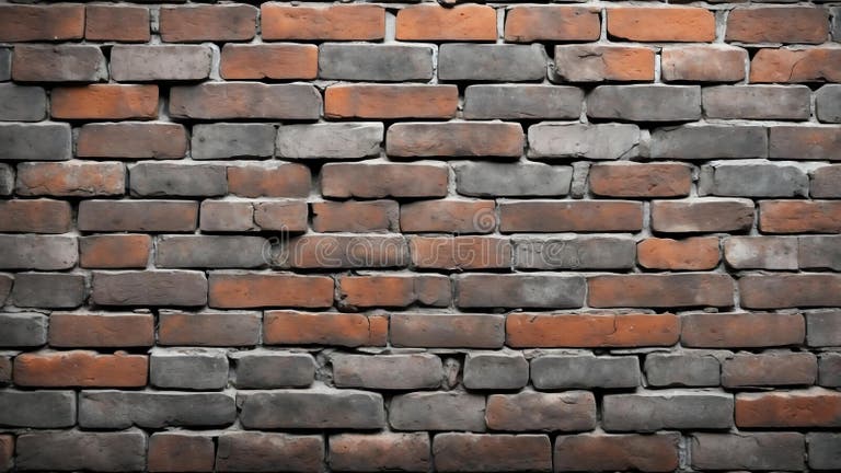Rustic Gray Brick Wall Ai Generated Stock Illustration - Illustration ...