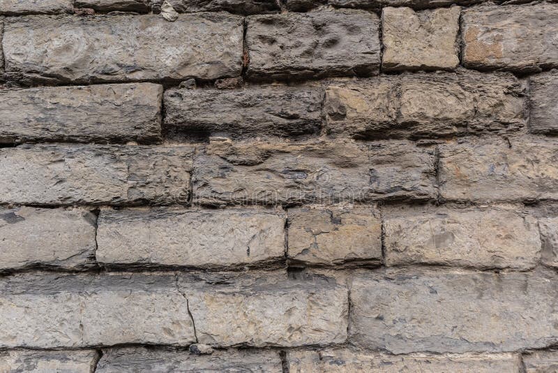 Rustic Style. Gray Brick Wall Stock Photo - Image of wall, street ...