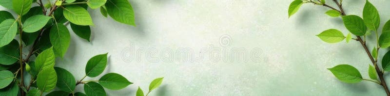 Rustic Green Branch Corner Frame, Natural Texture, Border, Botanical ...