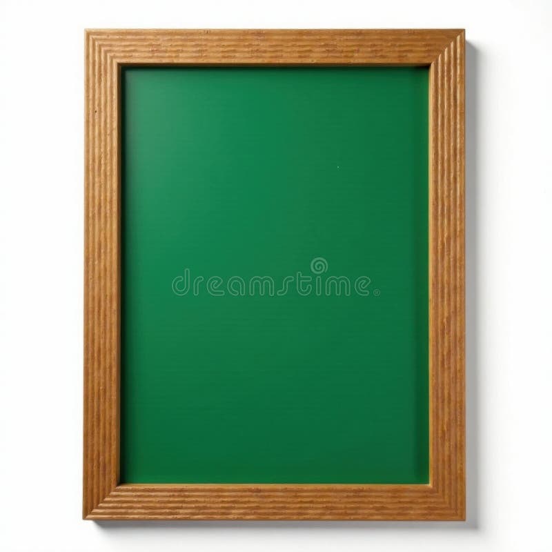 Rustic Green Chalkboard with Wood Frame, Isolated , Notice, Learning ...