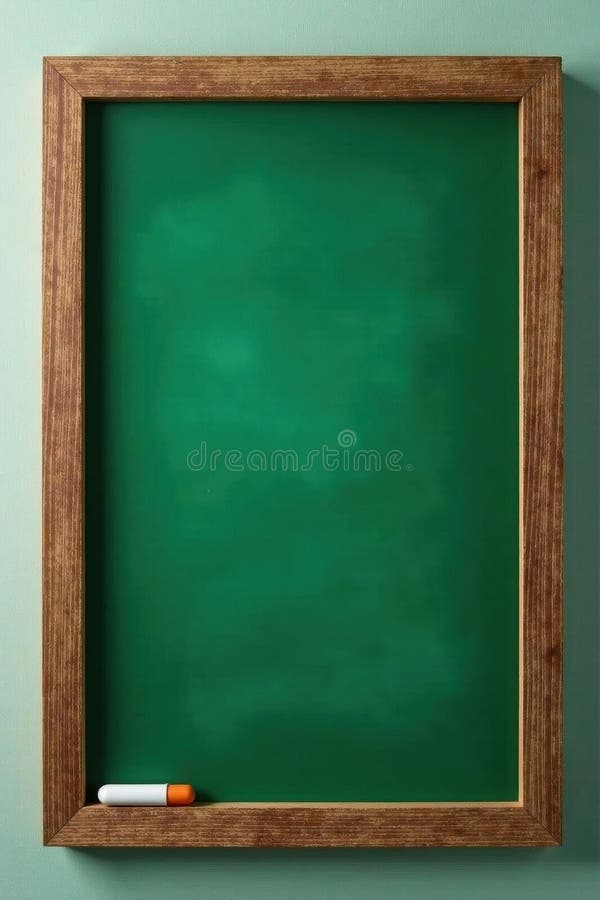Rustic Green Chalkboard with Wooden Frame, Isolated , Message, Design ...