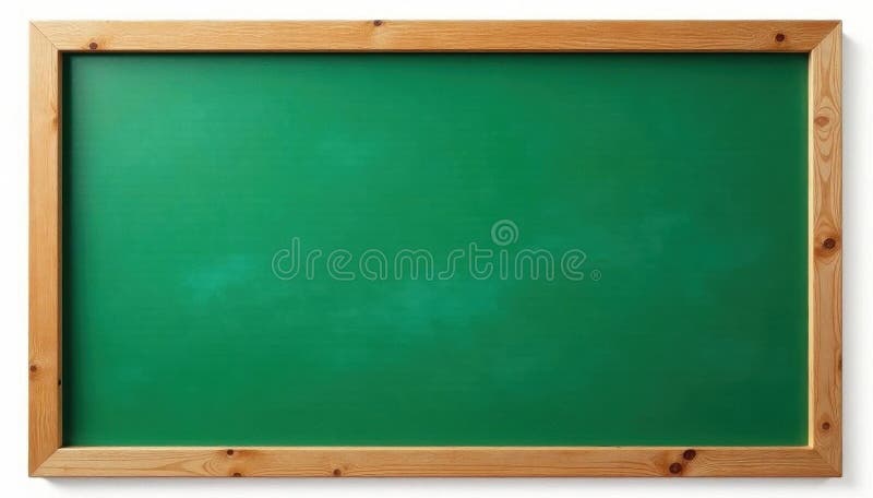 Rustic Green Chalkboard, Wooden Frame Isolated on White , Texture ...