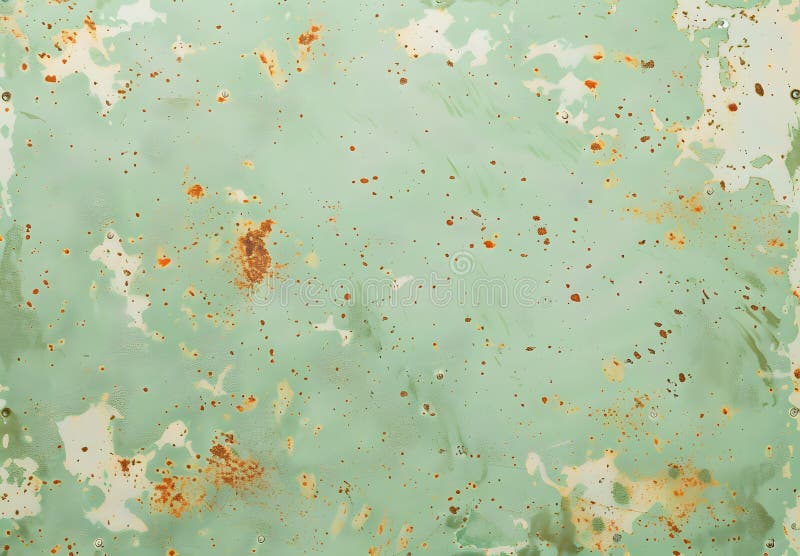 Rustic Green Metal Texture with Rust Spots Stock Illustration ...