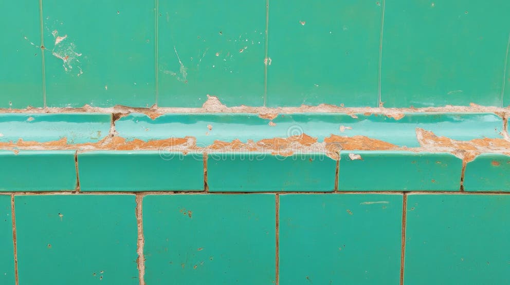 Rustic Green Tile Texture with Weathered Stone Border for Design and ...