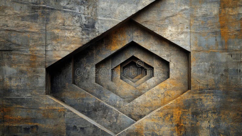 Rustic Grey and Brown Hexagonal Pattern Background Stock Illustration ...