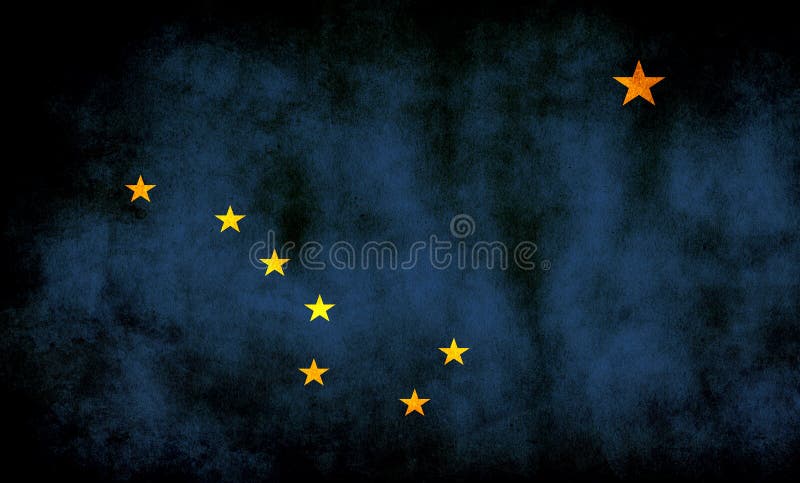 Rustic, Grunge Alaska State Flag Stock Image - Image of emblem ...