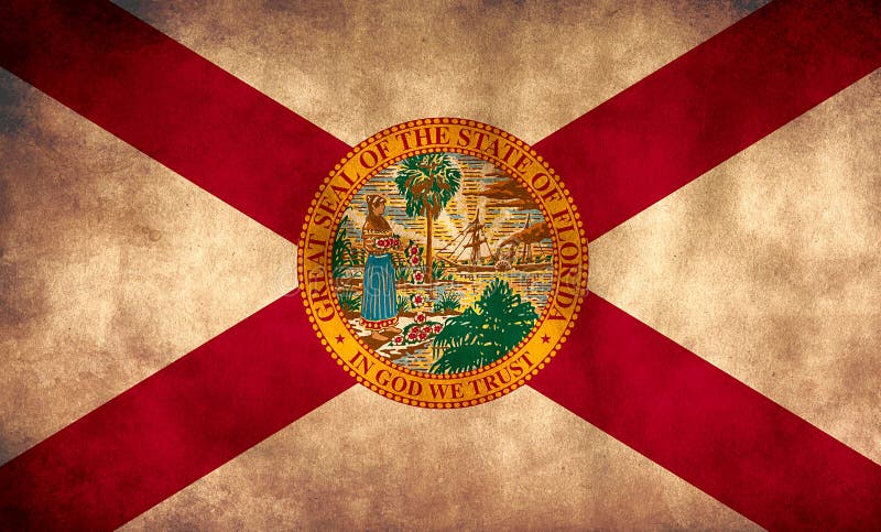 Florida State Flag on Old Paper Stock Photo - Image of government ...