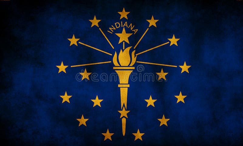 Rustic, Grunge Indiana State Flag Stock Illustration - Illustration of ...