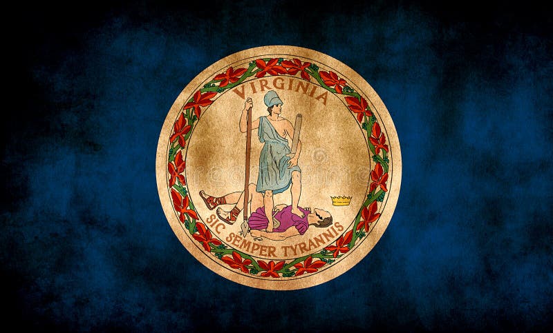 Rustic, Grunge Virginia State Flag Stock Illustration - Illustration of ...