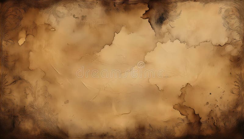 Rustic Grungestyle Aged Paper Texture with Burnt Edges Authentic ...