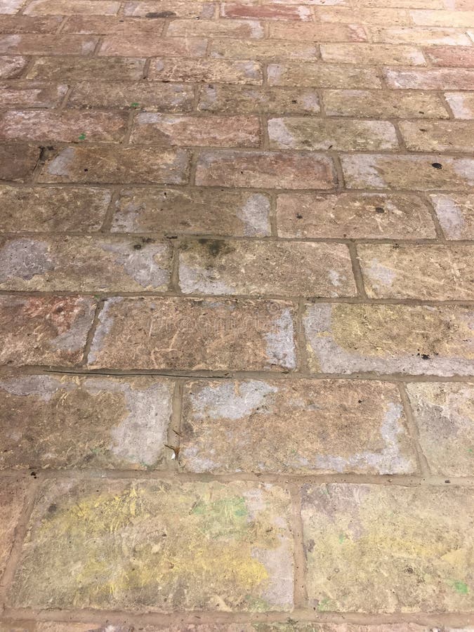 Rustic Grungy Urban Brick Wall Road in Brown Stock Photo - Image of ...