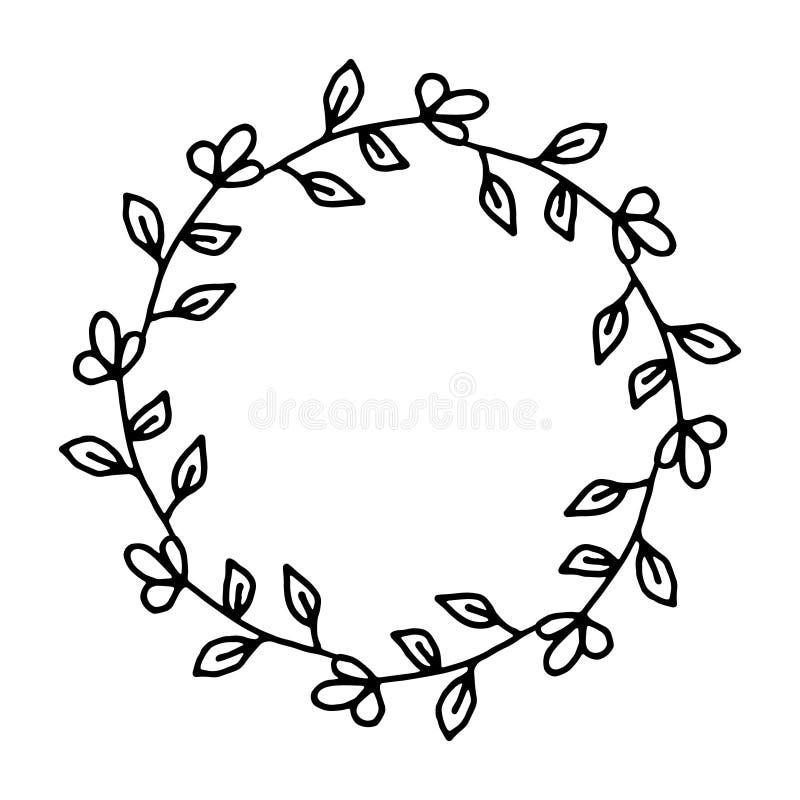 Rustic. Hand Drawn Simple Line. Black Stroke. Isolated on White ...