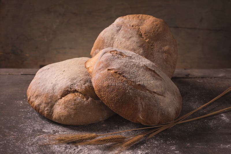 Rustic hand made bread stock photo. Image of imperfect - 68117068