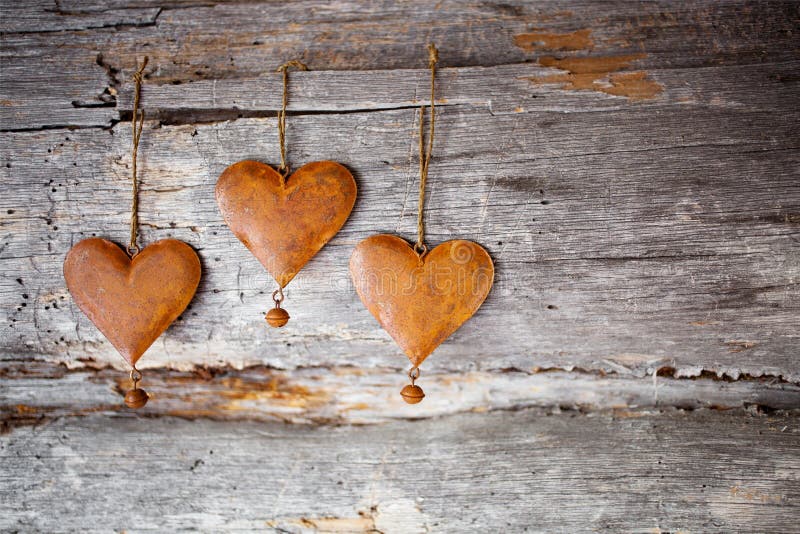 Rustic hearts stock photo. Image of ornament, decorative - 69075310