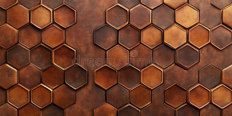Rustic Hexagon Background Texture Brown Wooden Honeycomb Pattern Stock ...