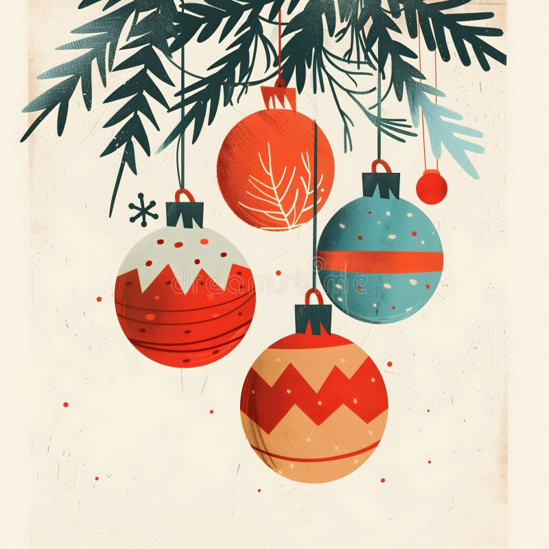 Rustic Holiday Charm: Hand-Painted Christmas Ornaments and Pine ...