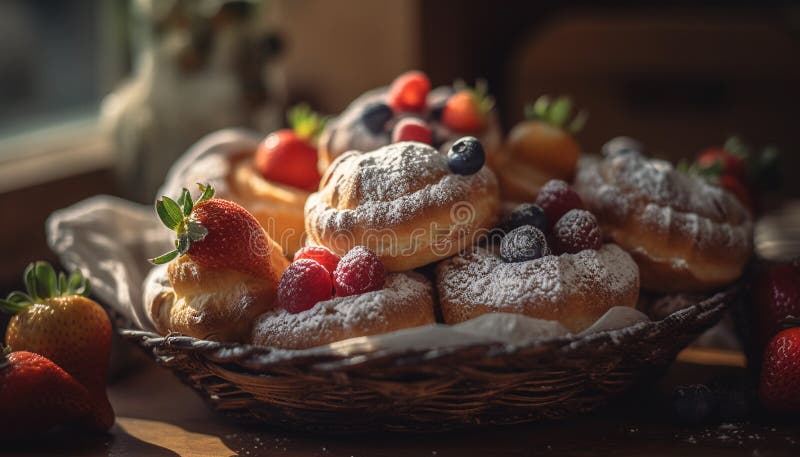 A Rustic Homemade Berry Dessert Sweet, Fresh, and Indulgent Generated ...