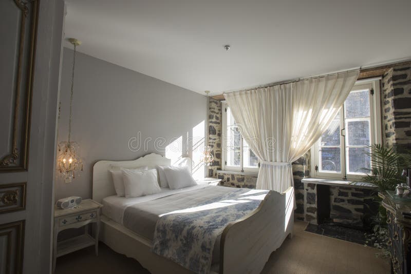 Rustic hotel room interior stock image. Image of historic - 105203463