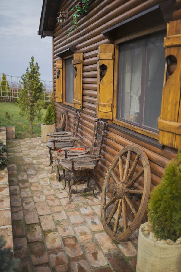 Beautiful Rustic House in Nature Stock Photo - Image of architecture ...