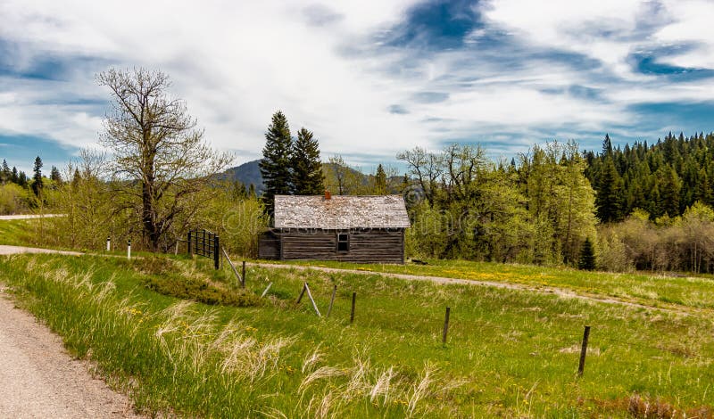 Rustic Houses in the Countryside. Beaver Mines, Alberta, Canada Stock ...