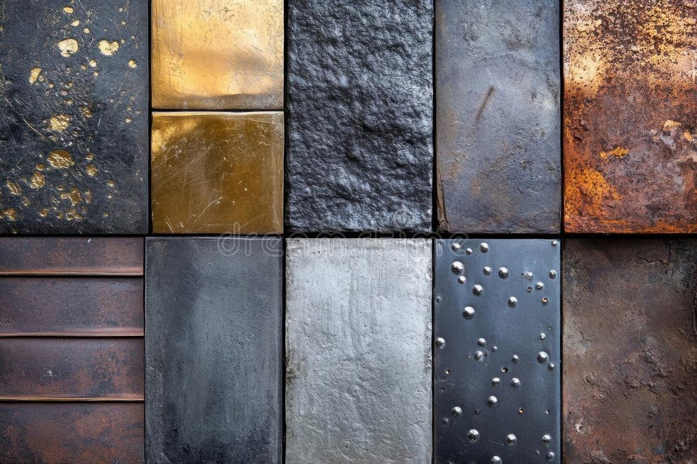 Rustic Industrial Textures, a Collection of Unique Tile Finishes Stock ...