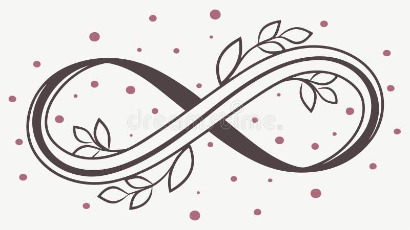 Rustic Infinity Symbol with Botanical Leaves, Vector Design Generative ...