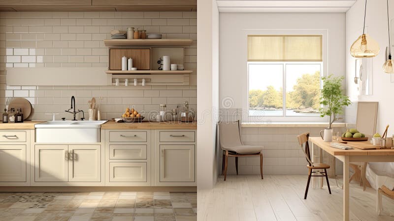 Rustic Interior Design Tile Stock Illustration - Illustration of ...