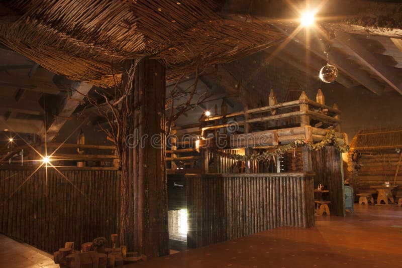Rustic Interior of a Lithuanian Restaurant. Editorial Photo - Image of ...