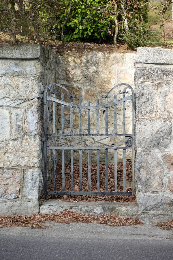 Overgrown Stone Archway Gate Metal Stock Photos - Free & Royalty-Free ...