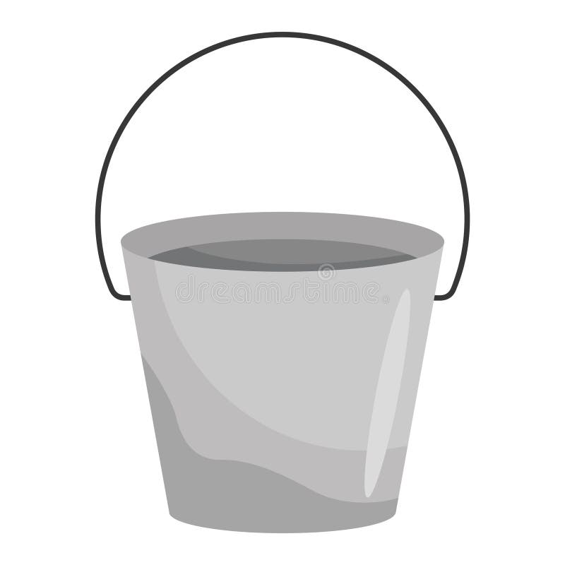 Rustic iron metal bucket stock illustration. Illustration of tool ...