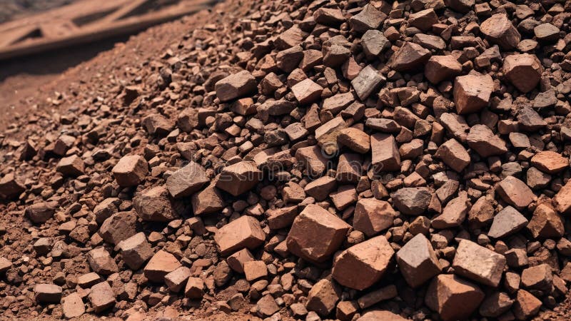 Rustic Iron Ore Pile a Mining Industry Snapshot Stock Illustration ...