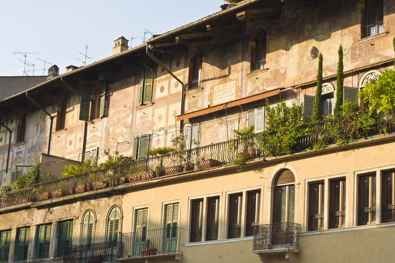 Rustic Italian Apartments stock photo. Image of house - 22196754