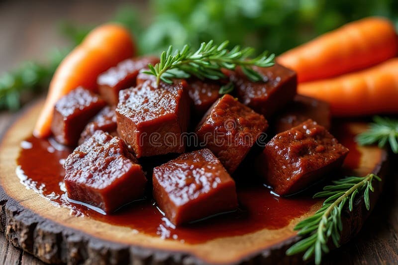 Rustic Italian Dish - Slow-Cooked Beef in Barolo Wine Sauce Stock Image ...