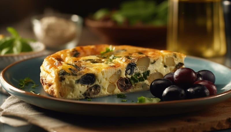 Rustic Italian Lunch Homemade Lasagna, Fresh Salad, and Mozzarella ...