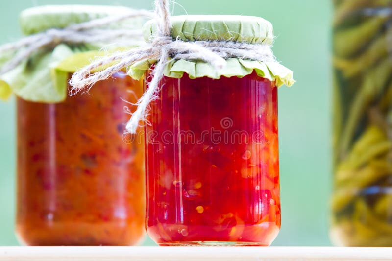 Rustic Jars of Homemade Delicacies Stock Photo - Image of cinnamon ...