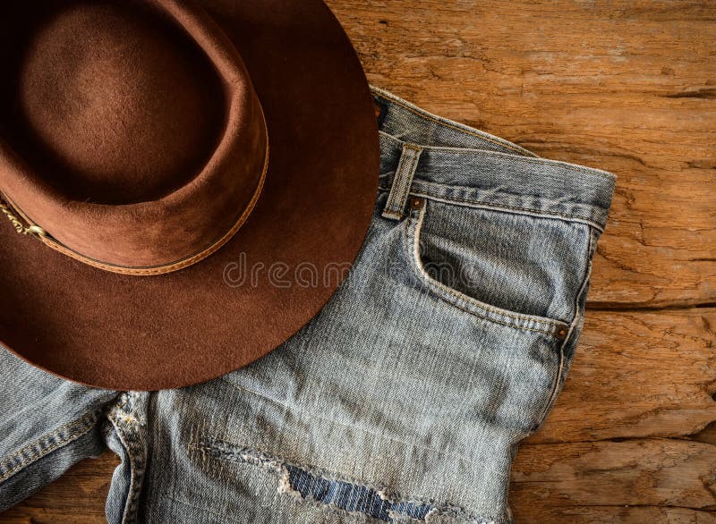 Rustic Jeans Felt Hat Stock Photos - Free & Royalty-Free Stock Photos ...