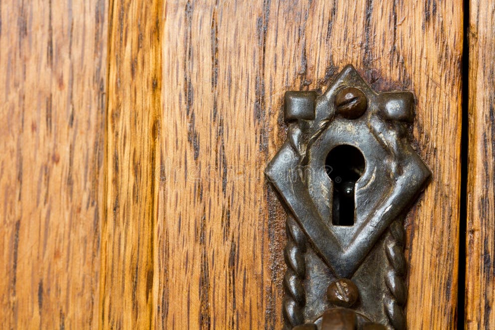 Rustic Keyhole stock image. Image of wood, close, chest - 26172535