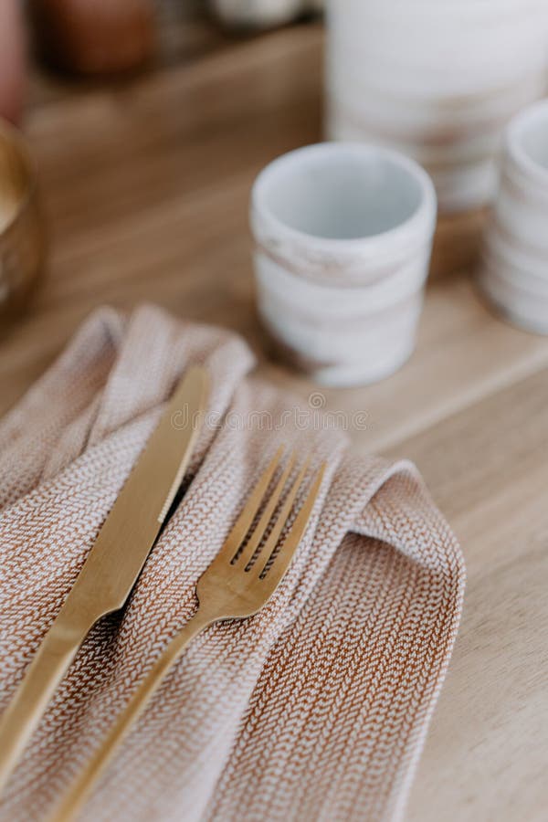 Rustic Kitchen Countertop with a Selection of Ceramic Pots and Bowls on ...
