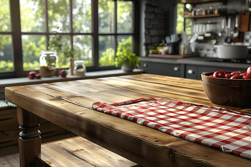 Concept Rustic Decor, Kitchen Design, Red Rustic Kitchen Elegance with ...