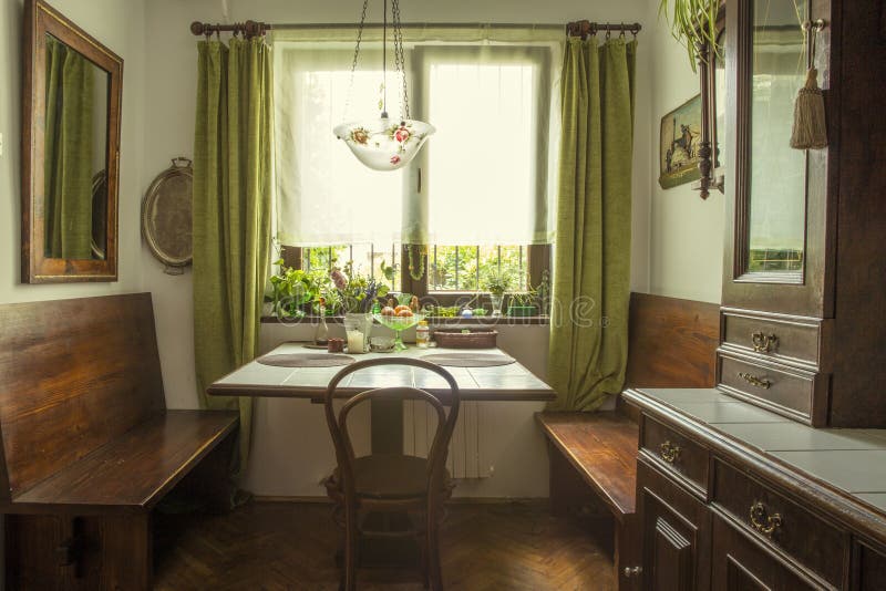 Rustic Kitchen of a House Full of Antiques Editorial Image - Image of ...