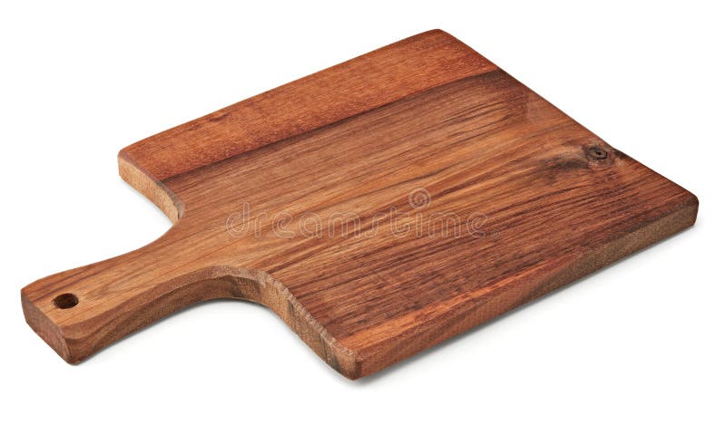 Rustic Kitchen Wooden Board Isolated on White Background. Clipping Path ...