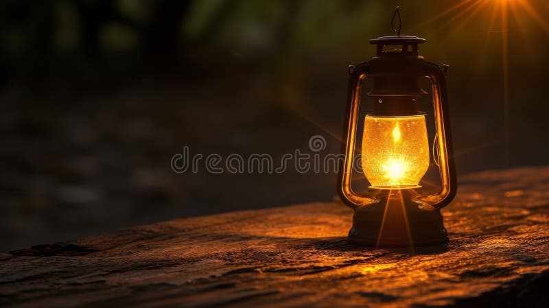 Rustic Lantern on a Rocky Ground Stock Image - Image of inviting ...