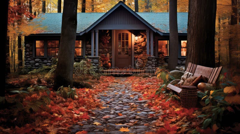 Rustic leaf border fall stock illustration. Illustration of crisp ...