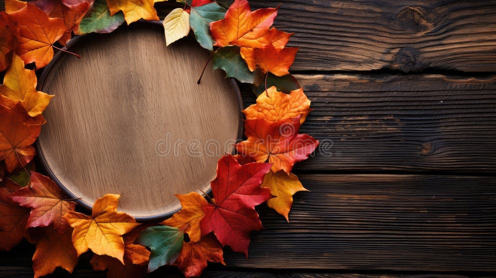 Rustic leaf border fall stock illustration. Illustration of foliage ...