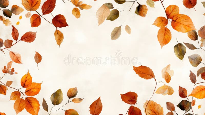 Rustic Leaf Pattern with Floral Elements Stock Illustration ...
