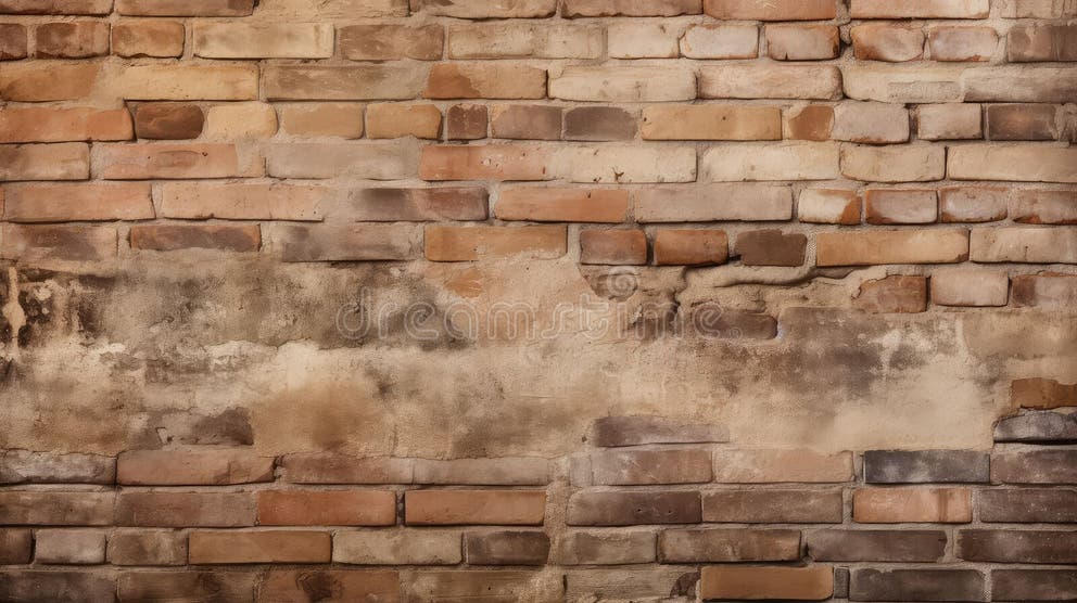 Rustic Light Brown Brick Wall Stock Image - Image of brick, building ...