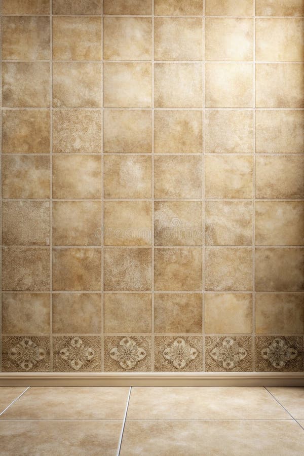 Rustic Light Ivory Beige Paper Texture with Ceramic Tile Design and ...