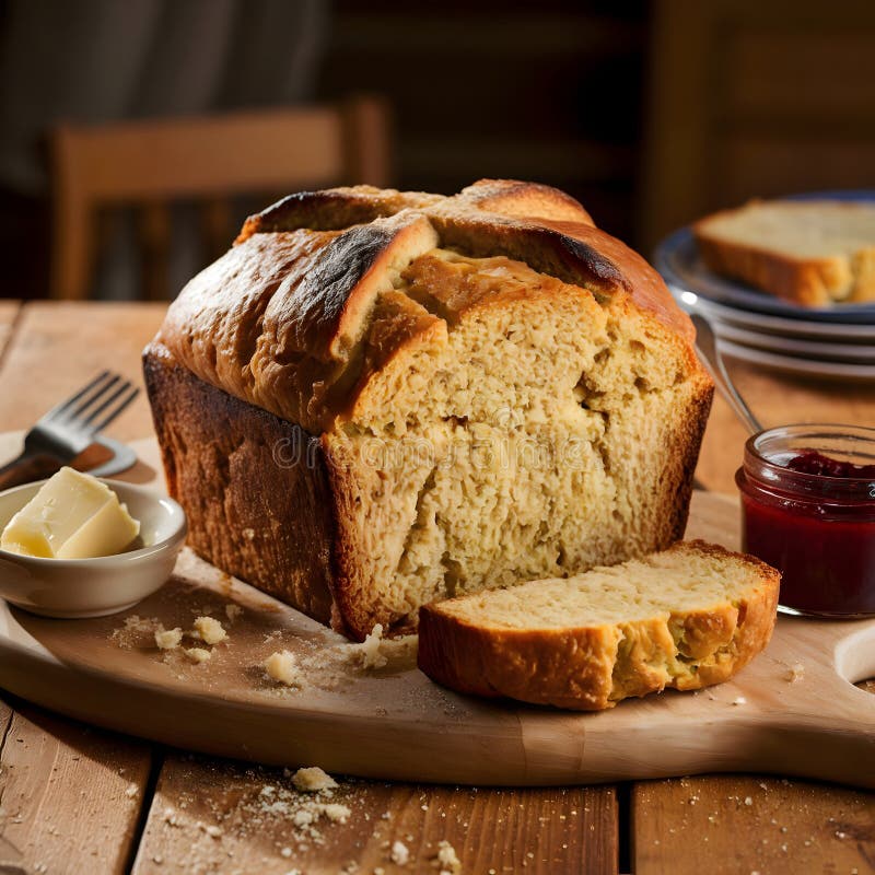 Rustic Loaf of Artisan Bread Stock Illustration - Illustration of olive ...