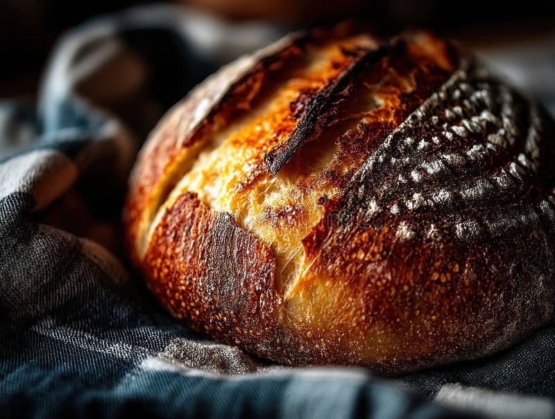A Rustic Loaf of Bread with an Artisanal Look Stock Photo - Image of ...