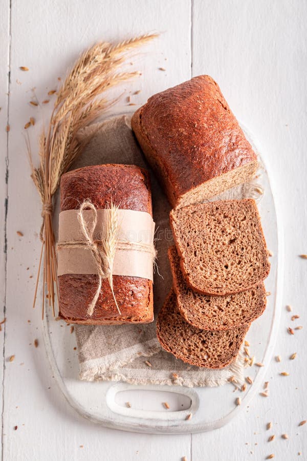 Rustic Loaf of Breads Baked in Home Bakery Stock Image - Image of food ...